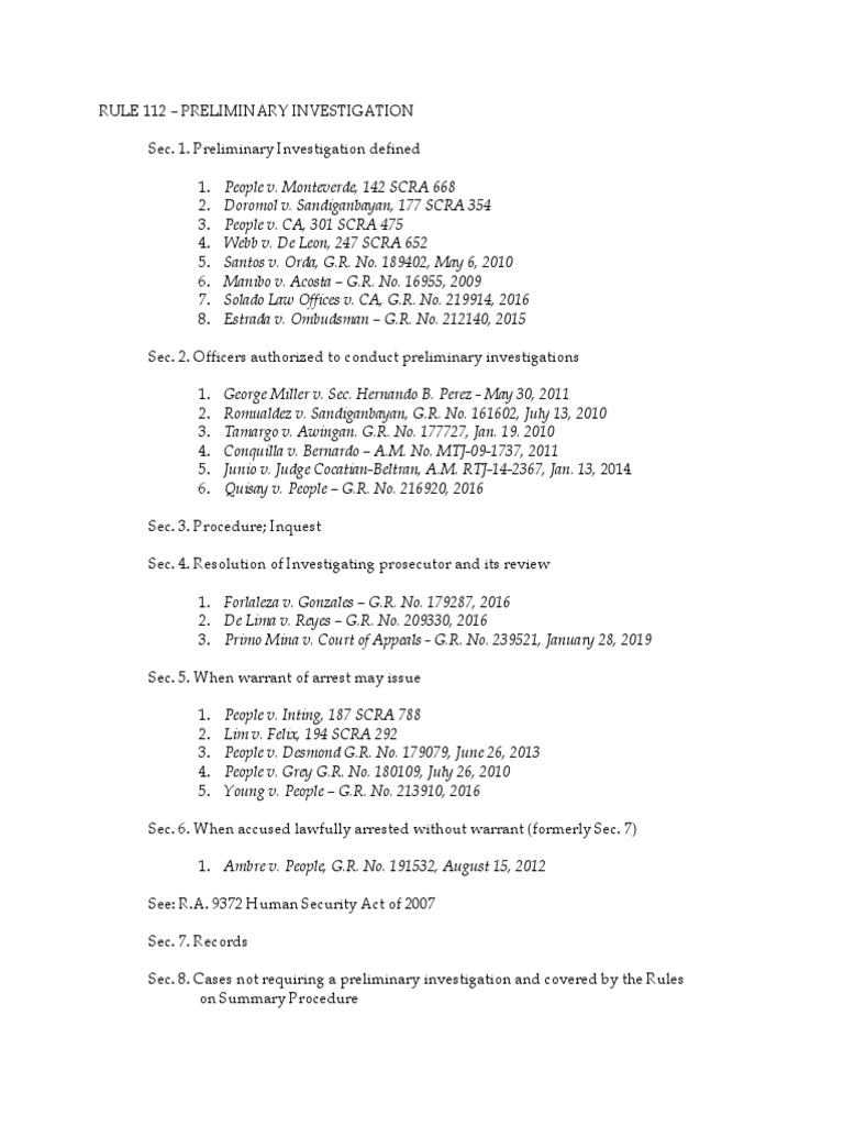 Module 4 - RULE - 112 - PRELIMINARY - INVESTIGATION - m4 | PDF