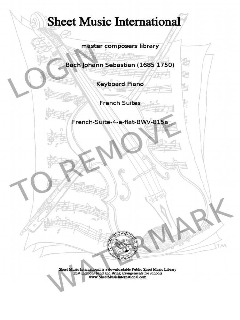 French Suite 4 e Flat BWV 815a | PDF