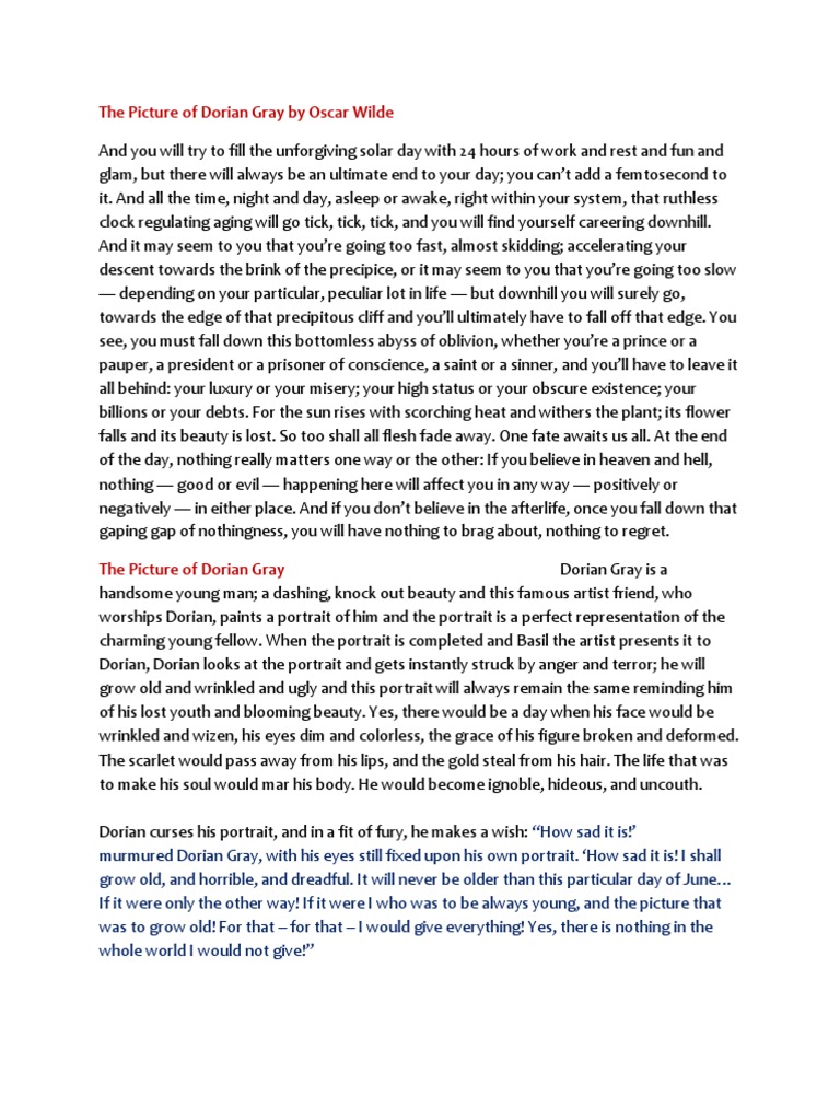 The Picture of Dorian Gray - Introduction # | PDF | The Picture Of ...