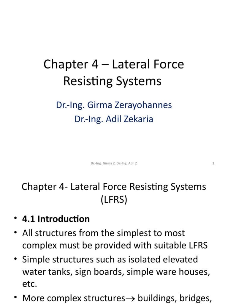 Chap-4 Structural Design 2012 LFRS | PDF | Force | Stiffness