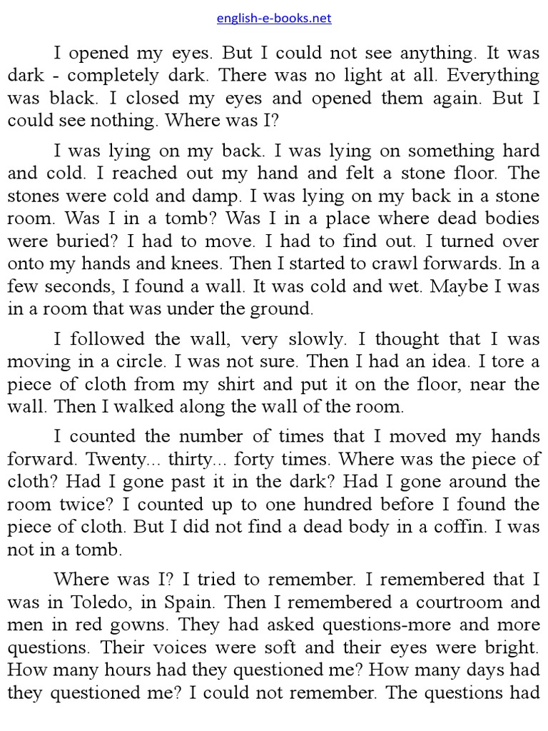 The Pit and The Pendulum-Edgar Allan Poe | PDF | Pendulum