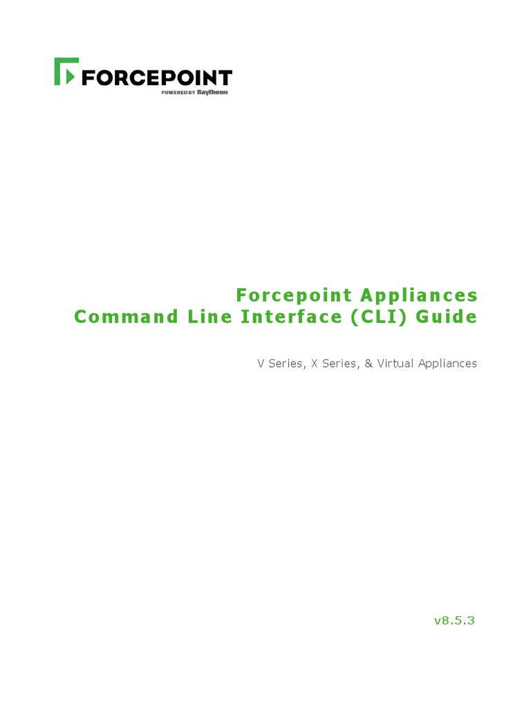 Forcepoint Appliances Command Line Interface | Download Free PDF | Command Line Interface ...