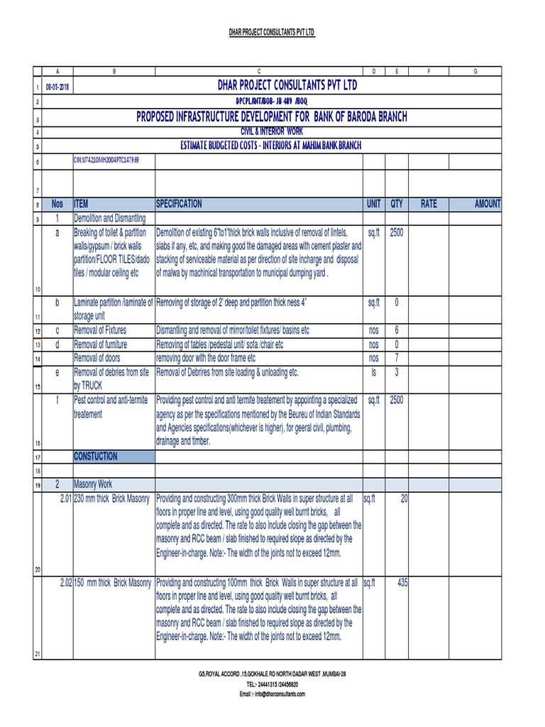 4 - Interiors BOQ Mahim | PDF | Paint | Flooring