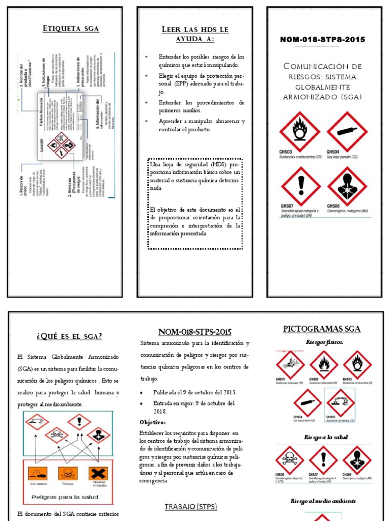 EER LAS HDS LE Ayuda A Tiqueta SGA: NOM-018-STPS-2015 | PDF