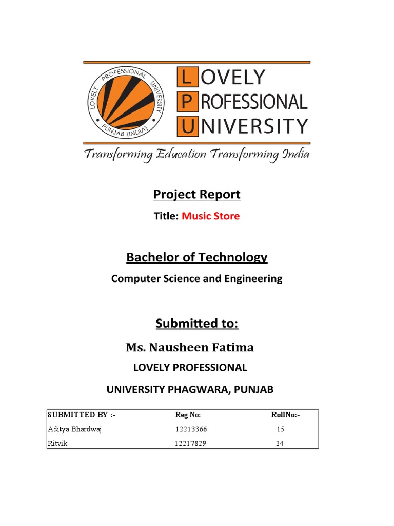 Project Report | PDF | Software Development | Computer Science