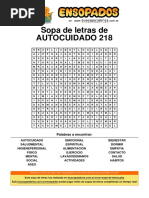 Sopa de Letra Sobre El Autoestima | PDF