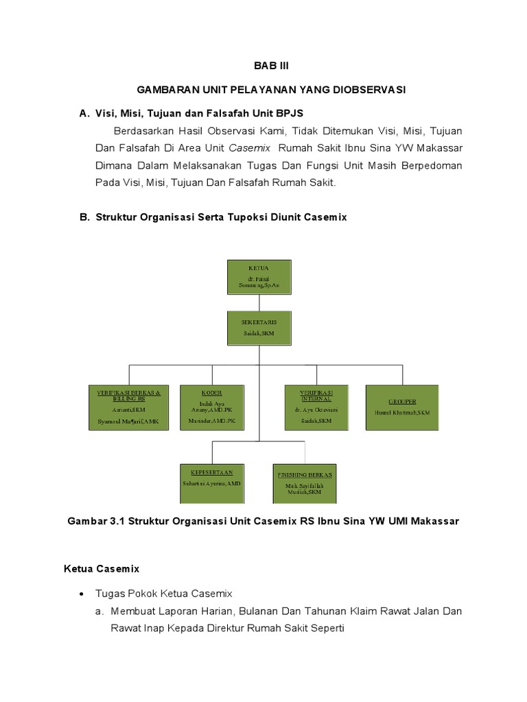 BAB III Unit Casemix | PDF