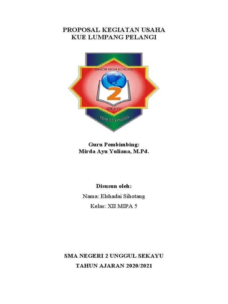 Proposal Kue Lumpang Pelangi | PDF