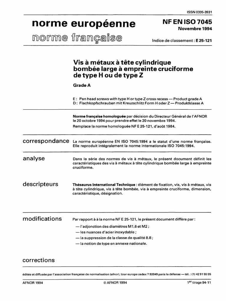 NF ISO 7045 - New1 | PDF