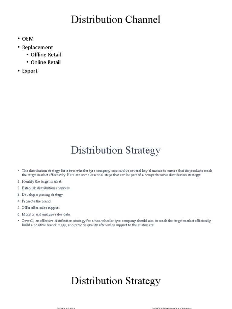Distribution Strategy | PDF | Retail | Tire