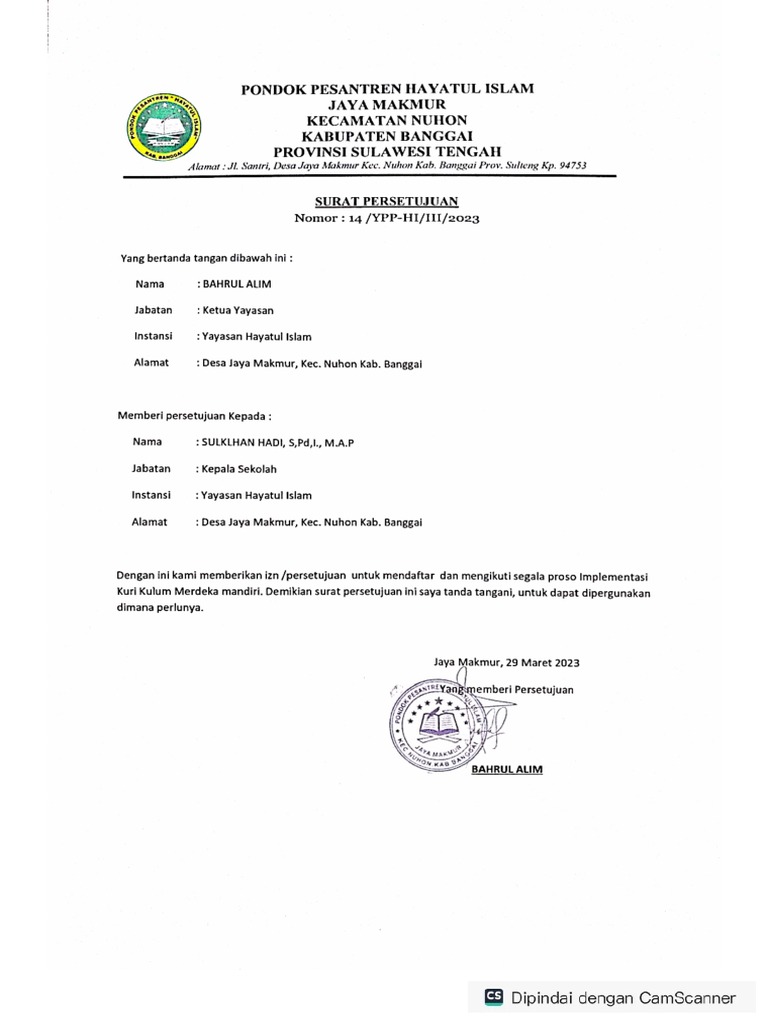 Surat Izin Yayasan Ikm | PDF