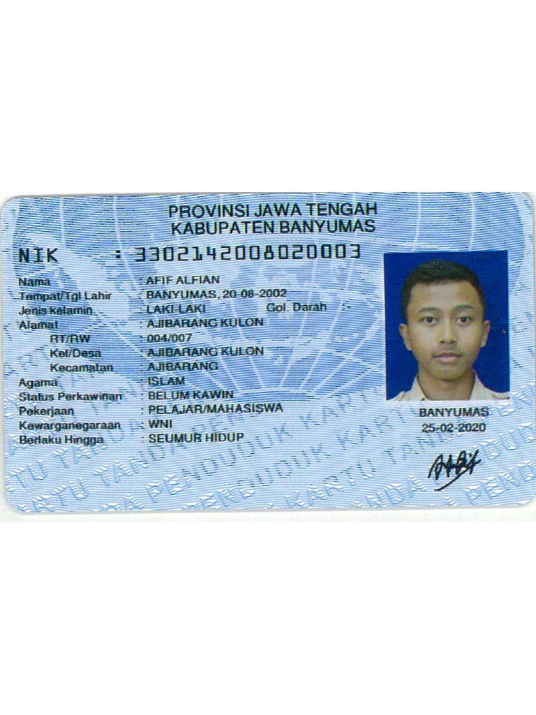 KTP - Afif Alfian | PDF