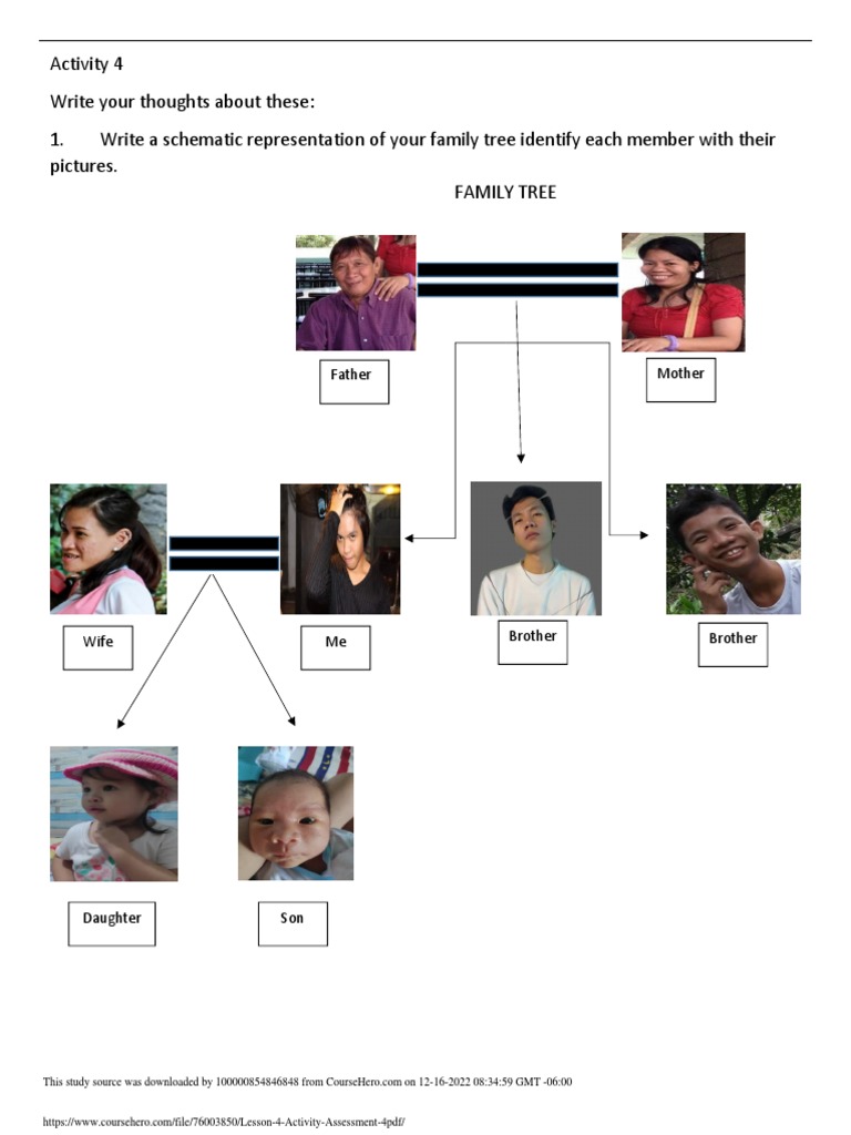 Family Tree and Self-Reflection Essay | PDF | Social Psychology | Cognition