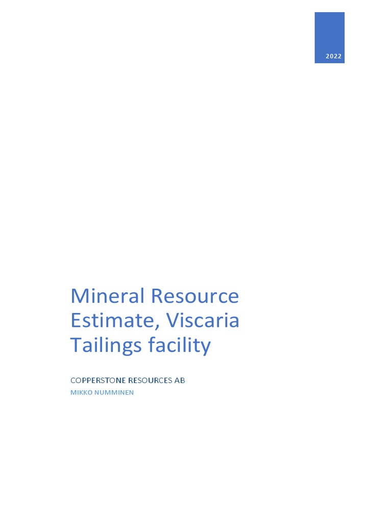 Viscaria Tailings PERC 2017 Feb 3 2022 | PDF | Probability Distribution ...