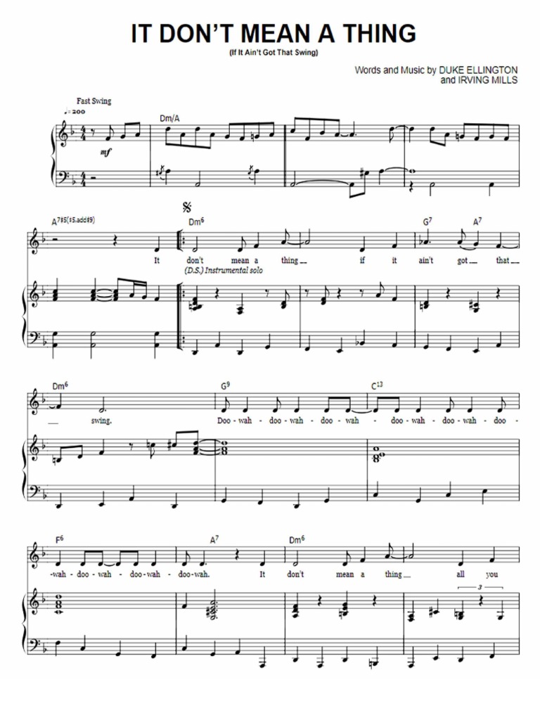 It Don't Mean A Thing Ella Fitzgerald | PDF