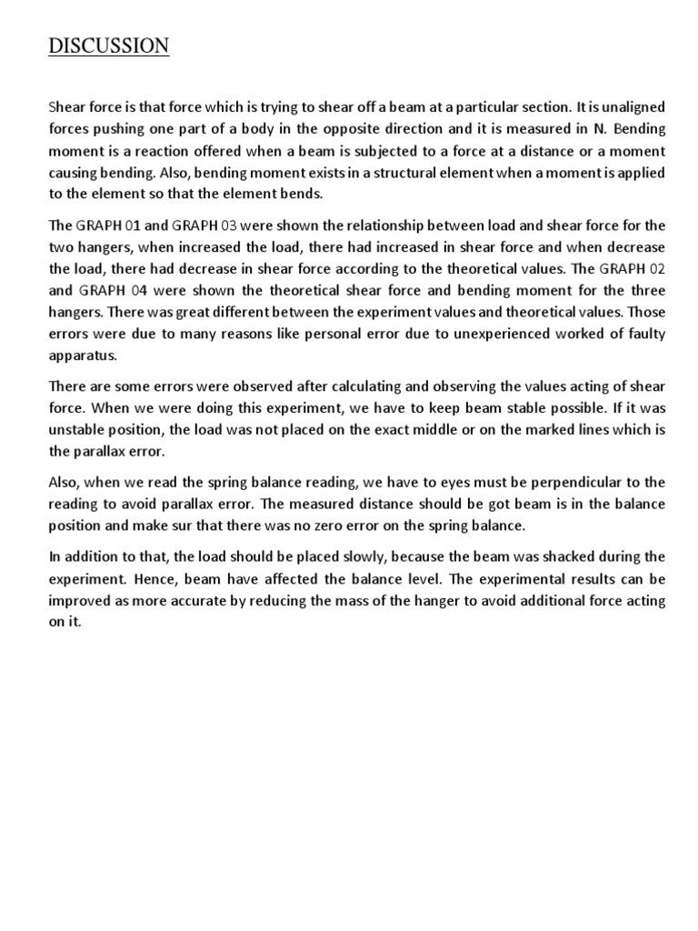 Discussion SFD and BMD | PDF