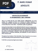 Legal Internship Certificate Format | PDF