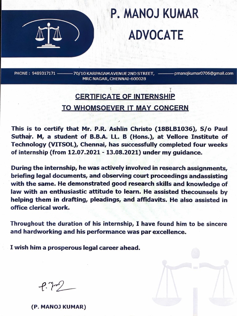 Advocate: Manoj Kumar | PDF