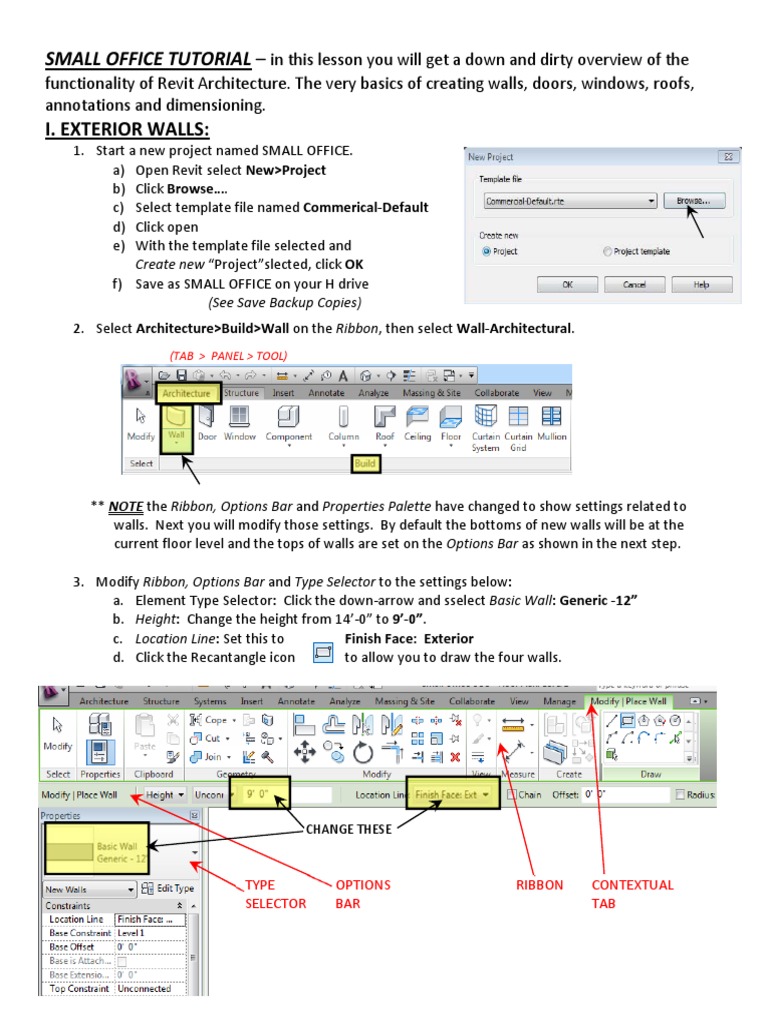 Small Office Tutorial | PDF | Door | Autodesk Revit