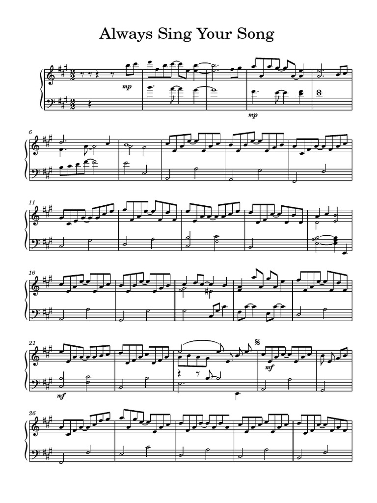 Always Sing Your SOng | PDF