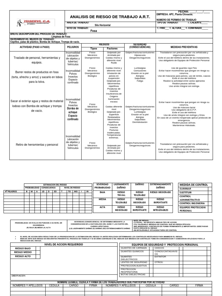 Fosa Silo Horizontal | PDF | Riesgo