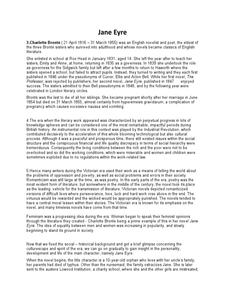 Jane Eyre Prezentare | PDF | General Fiction