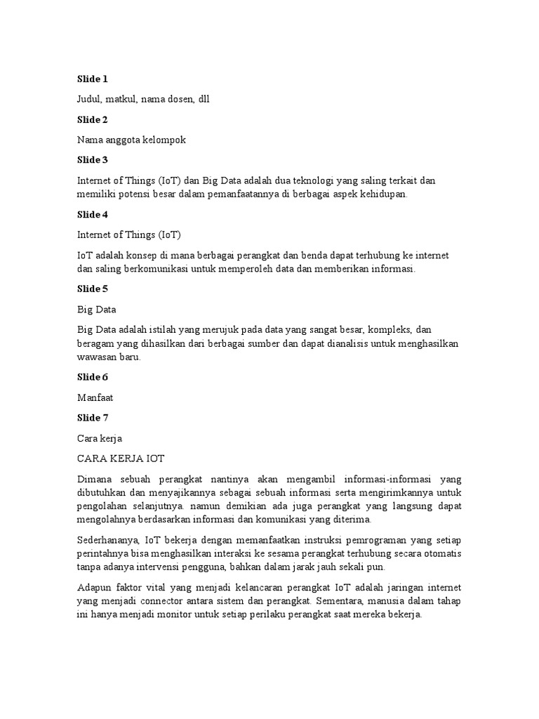 Pengertian Iot & Big Data-1 | PDF