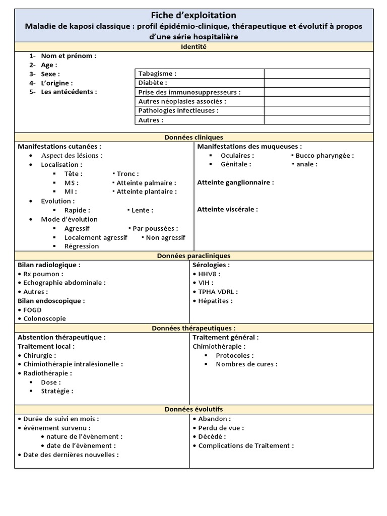 Fiche D'exploitation | PDF | Maladies et troubles humains | Médecine ...