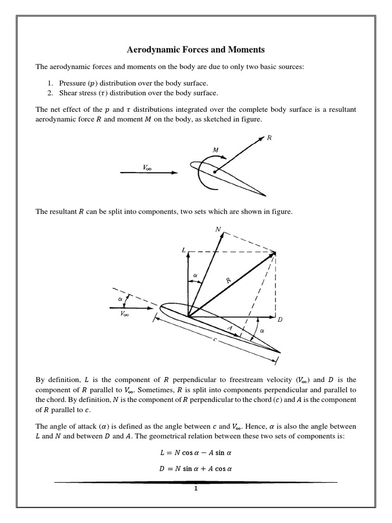 Aerodynamic Forces and Moments | PDF | Lift (Force) | Airfoil