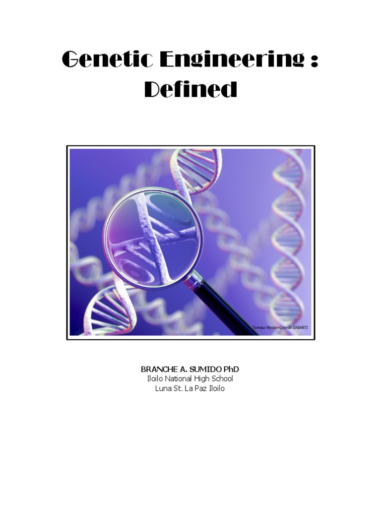Biology Module 1 Lesson 1 Genetic Engineering | Download Free PDF ...
