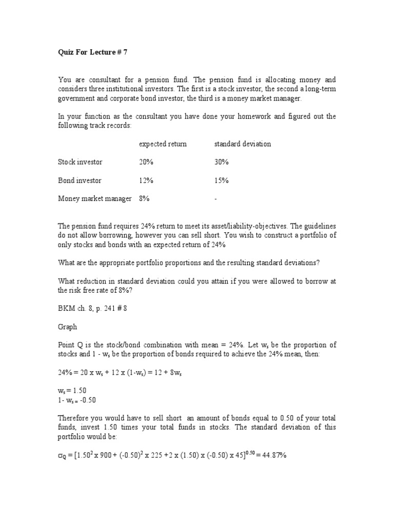Quizfebruary 27 Solutions | PDF | Bonds (Finance) | Stocks