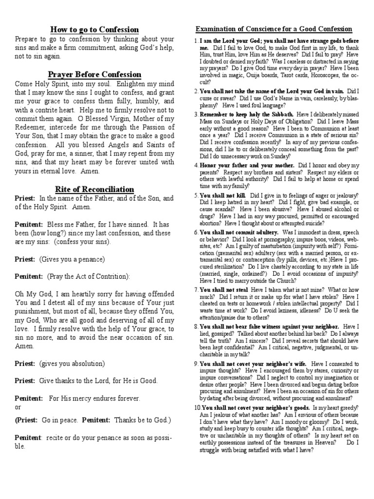 Guideto Confession | PDF