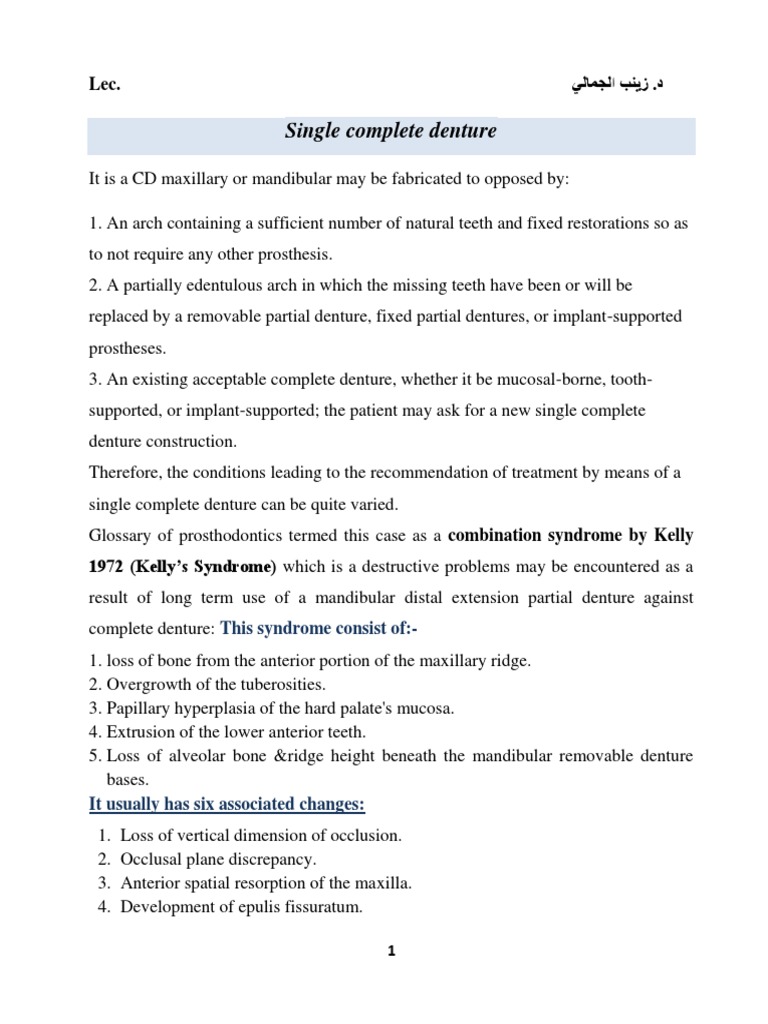 Managing the Challenges of Creating a Single Complete Denture for a ...