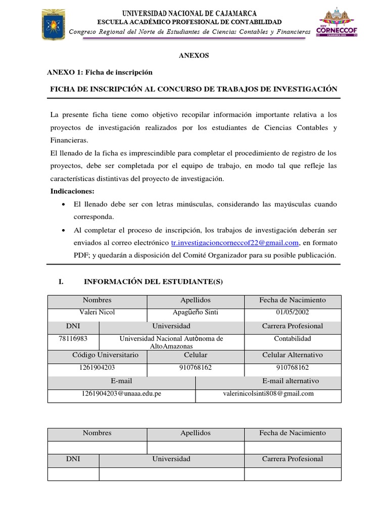 Anexos 1 | PDF | Contabilidad | Contador