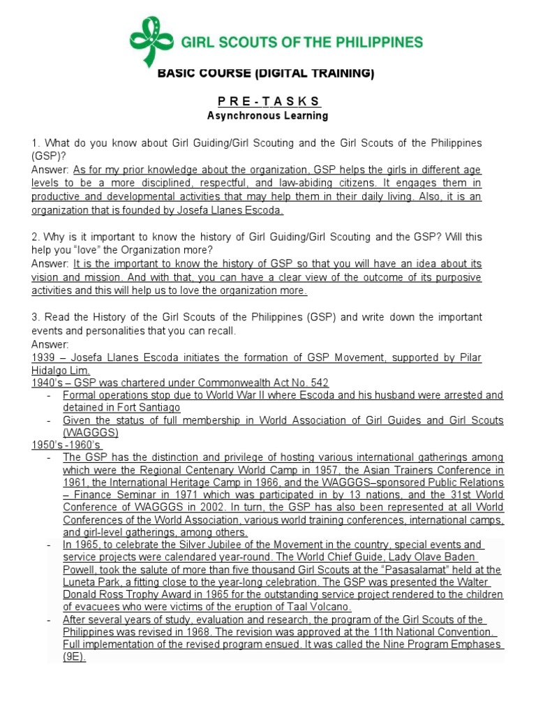 PRE-TASKS Basic Course (Digital Training) - National Level - JESSA V. MONGE | PDF