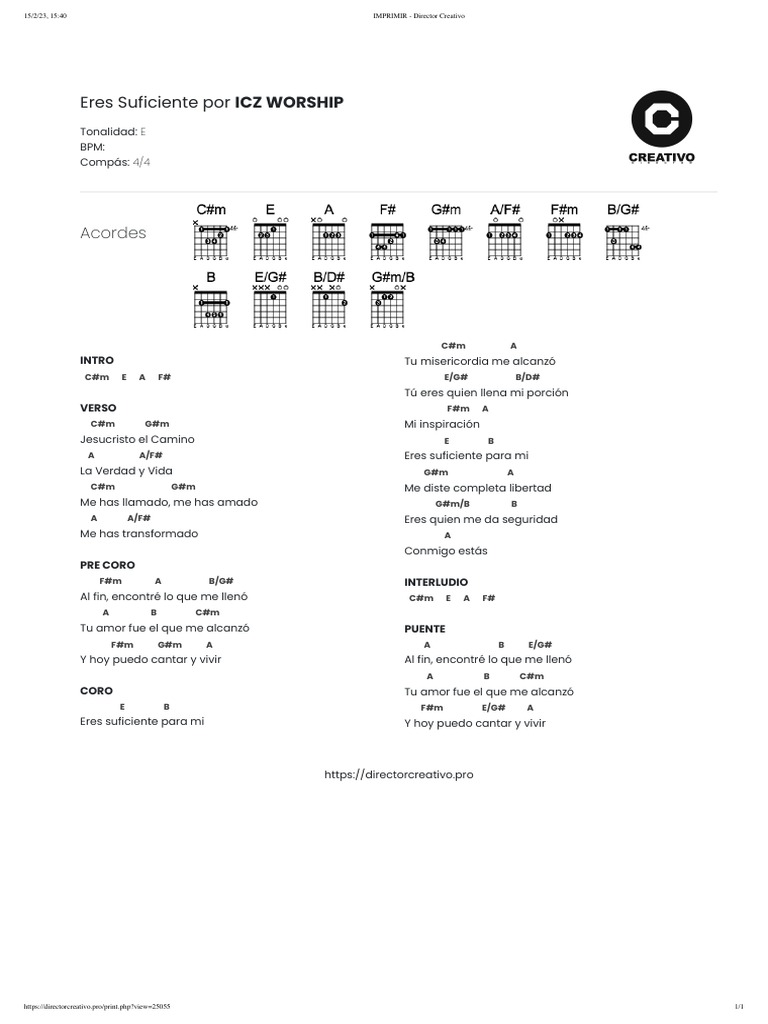 Eres Suficiente - E - Chart | PDF | Formas musicales
