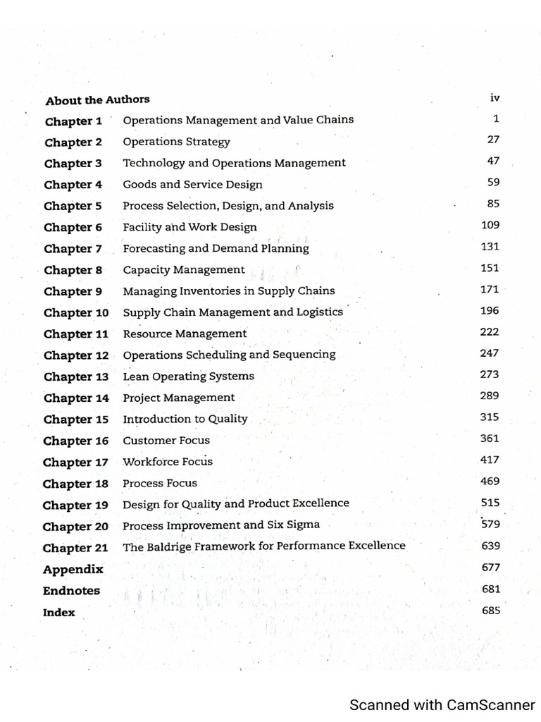Operations Management Chap 1-3 | PDF
