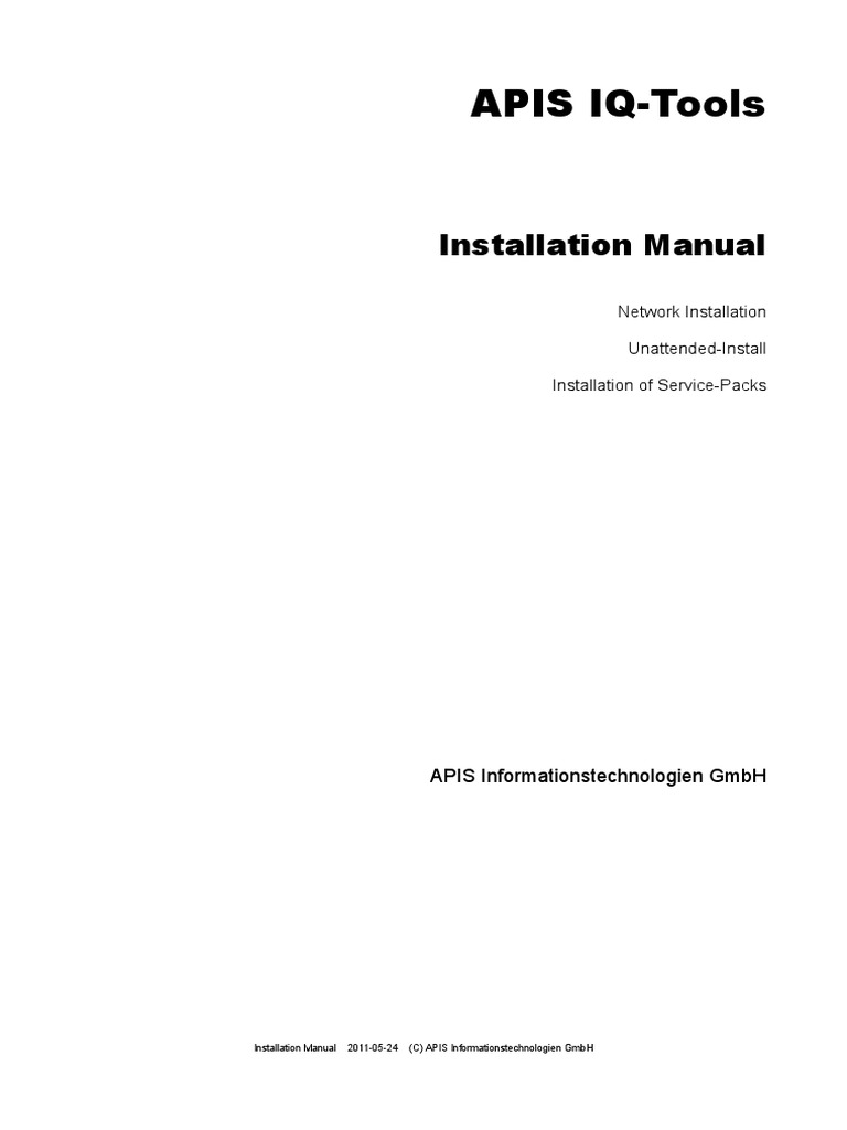 Apis Iq Software Installation v6 en | PDF | Installation (Computer ...