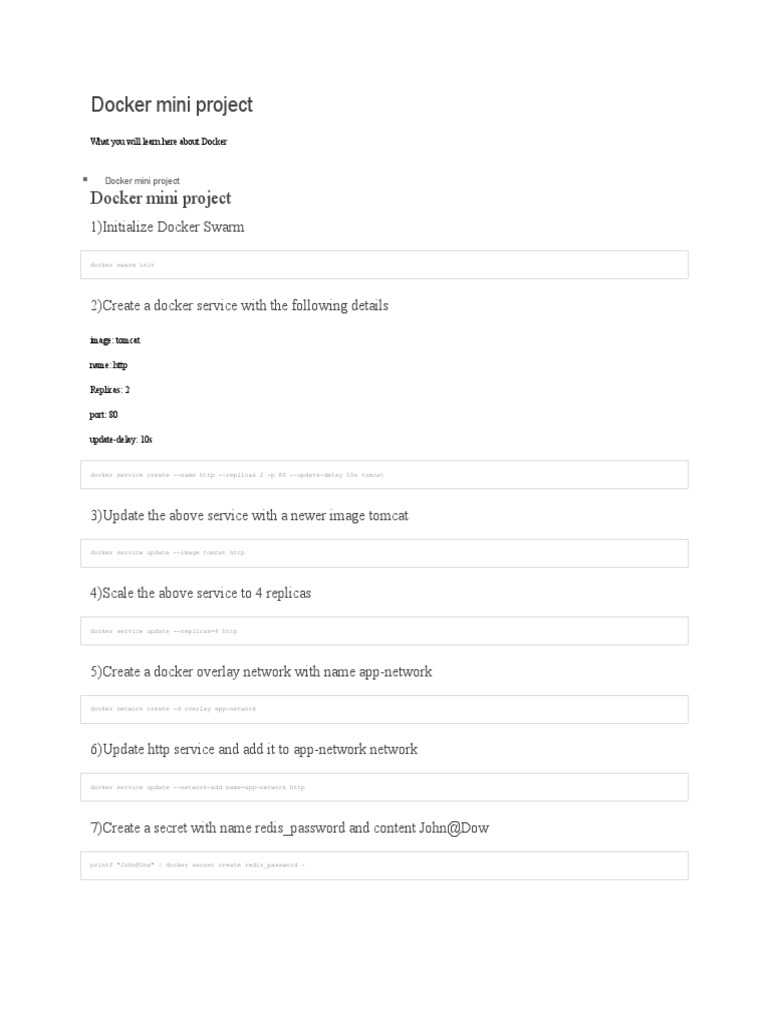 Docker Project | PDF
