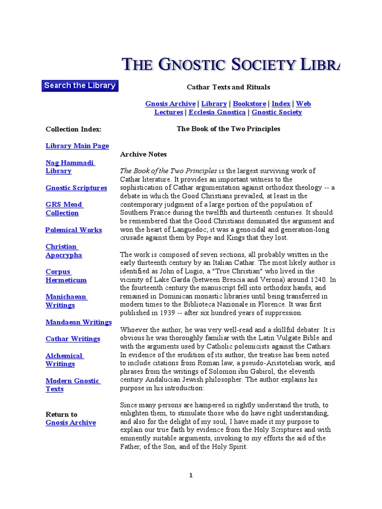 The Book of The Two Principles | PDF | Jesus | Angel