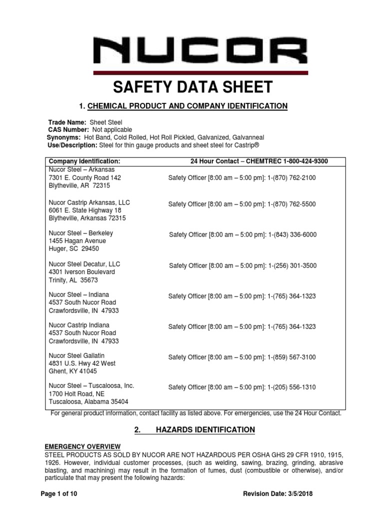 SDS-metal Dust | PDF | Combustion | Cadmium