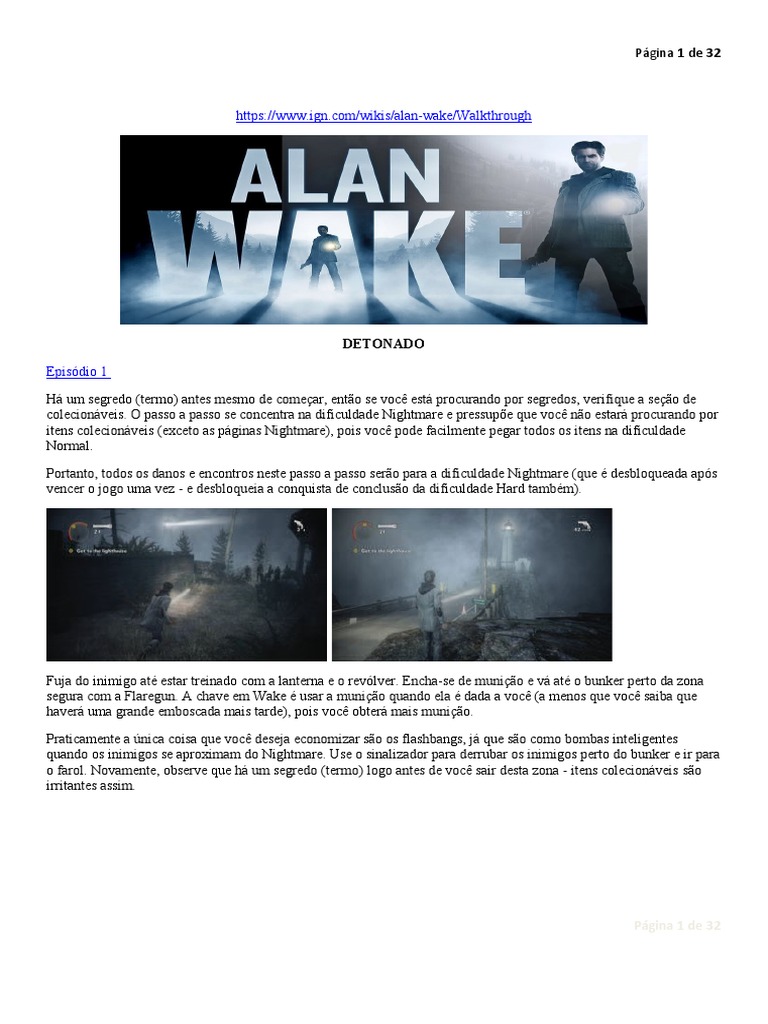 Alan Wake Detonado | PDF | Rifle | Revólver