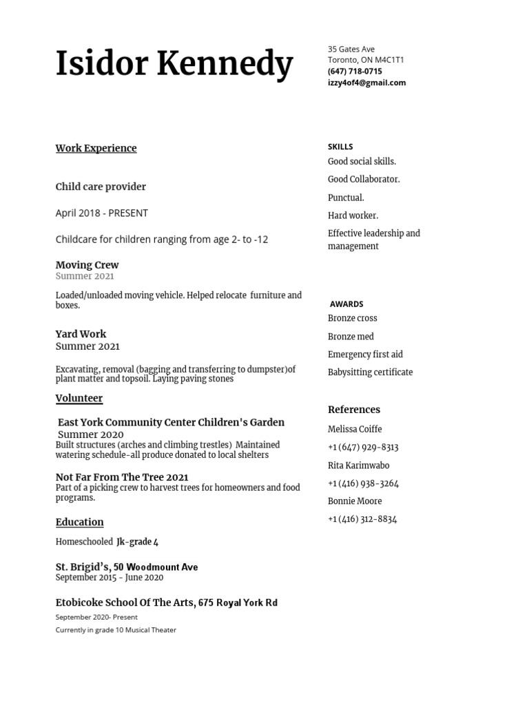 Resume - Isidor Kennedy | PDF