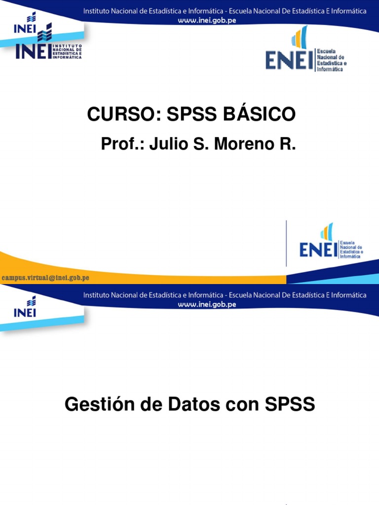 SPSS BASICO-ENEI-Clase 04 | PDF | Spss | Archivo de computadora