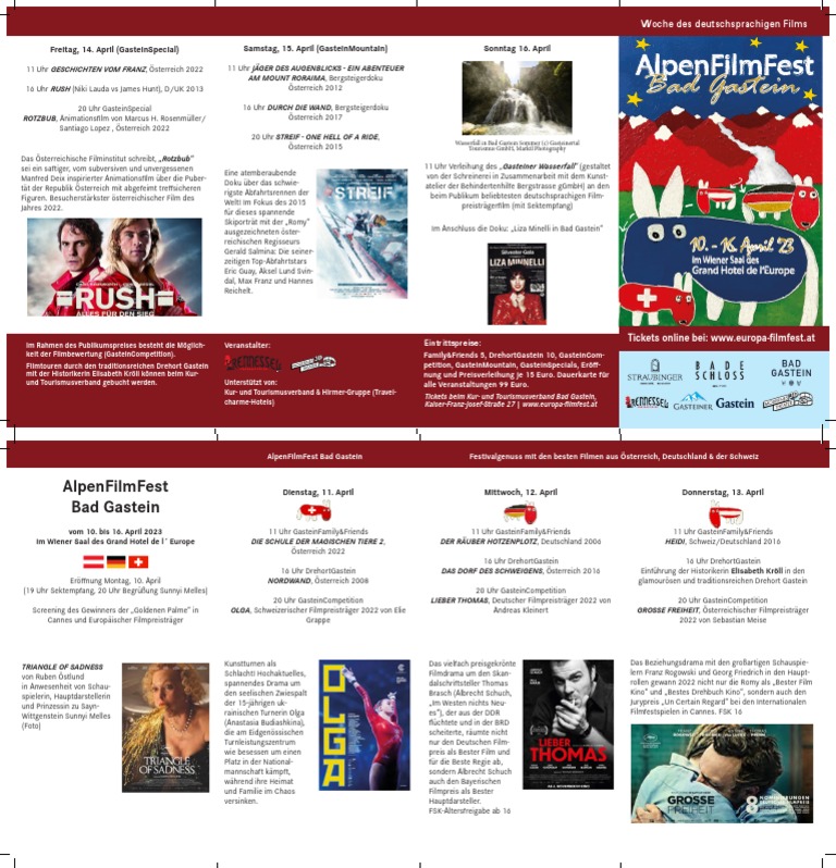 Alpenfilmfest 2023 Programmflyer | PDF