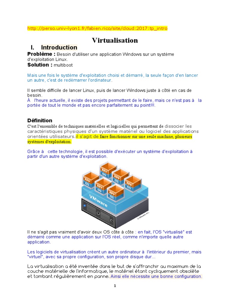 Chapitre2 Virtualisation | PDF | Virtualisation | Machine virtuelle