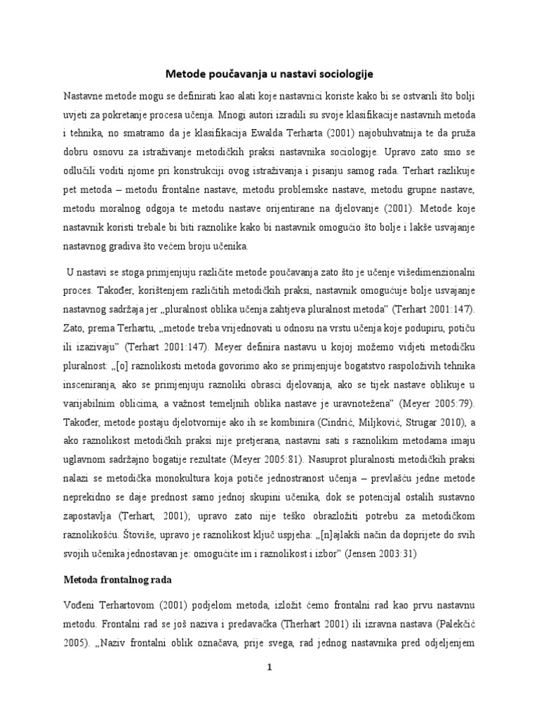 Metodika Nastave | PDF