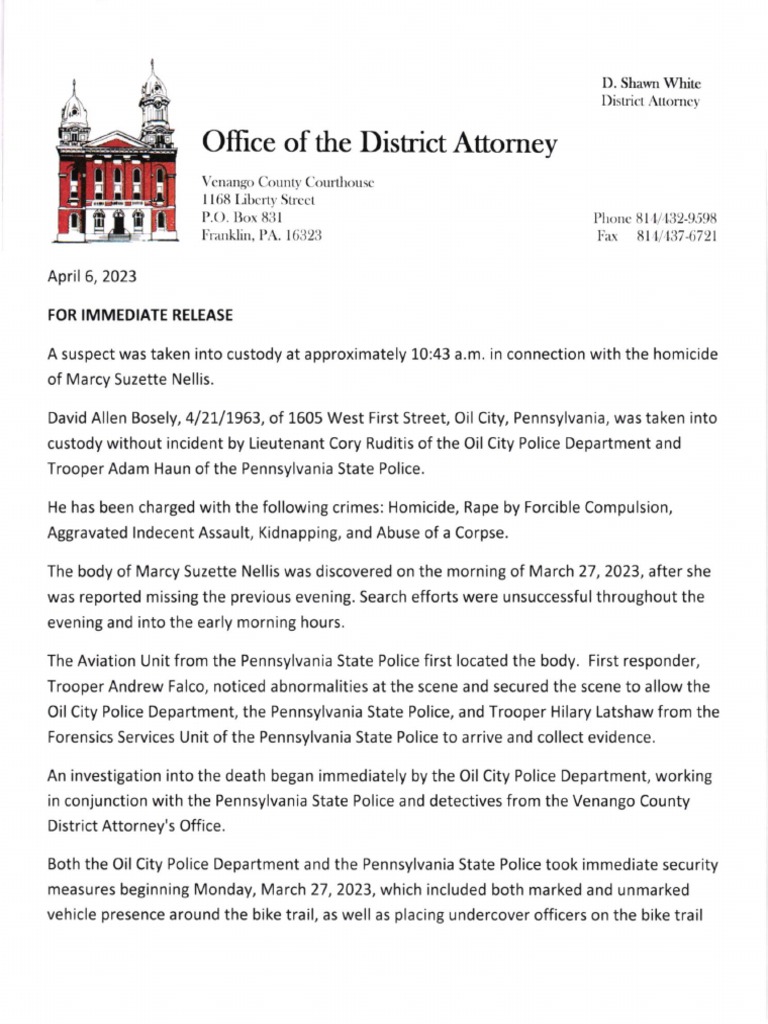 David Bosley Arrest | Download Free PDF | Forensic Science | Violence