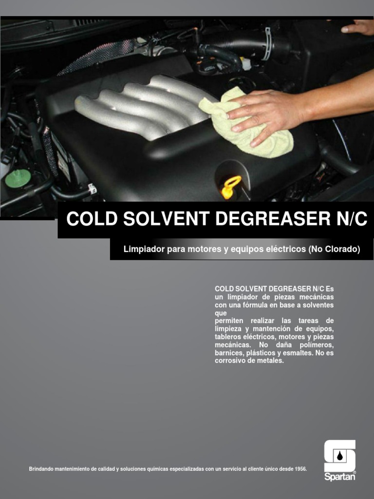 FT Cold Solvent Degreaser NC | PDF | Agua | Solvente