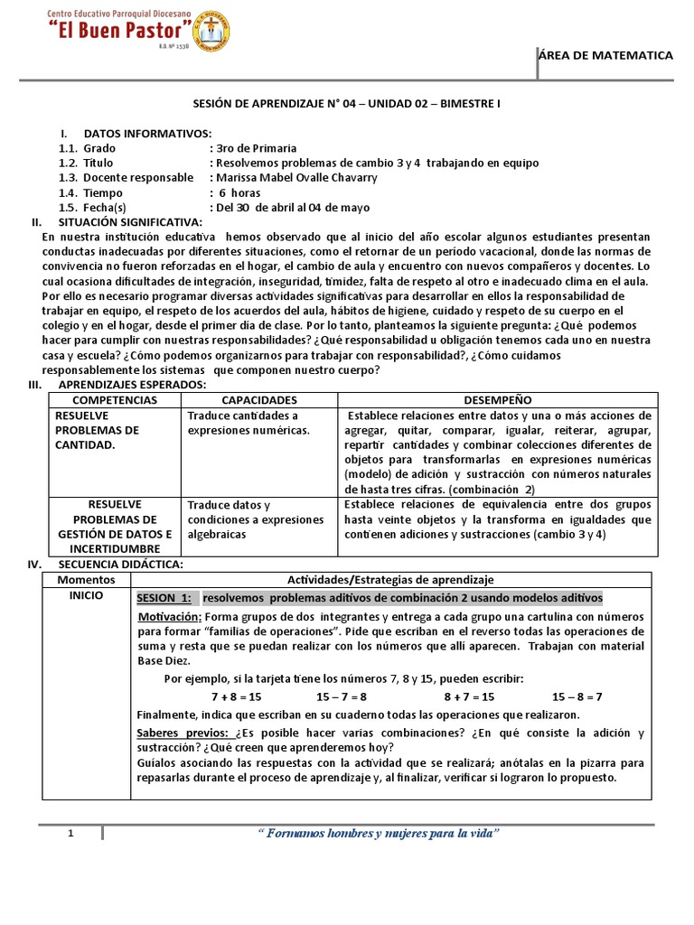 Sas 4 Mate Ii Unidad | PDF | Sustracción | Aprendizaje